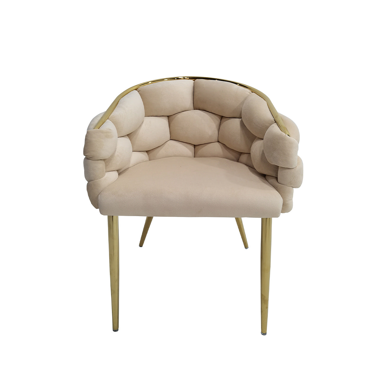 Sortino Cream Velvet Accent Dining Chair with Gold Legs – VANITY LIVING