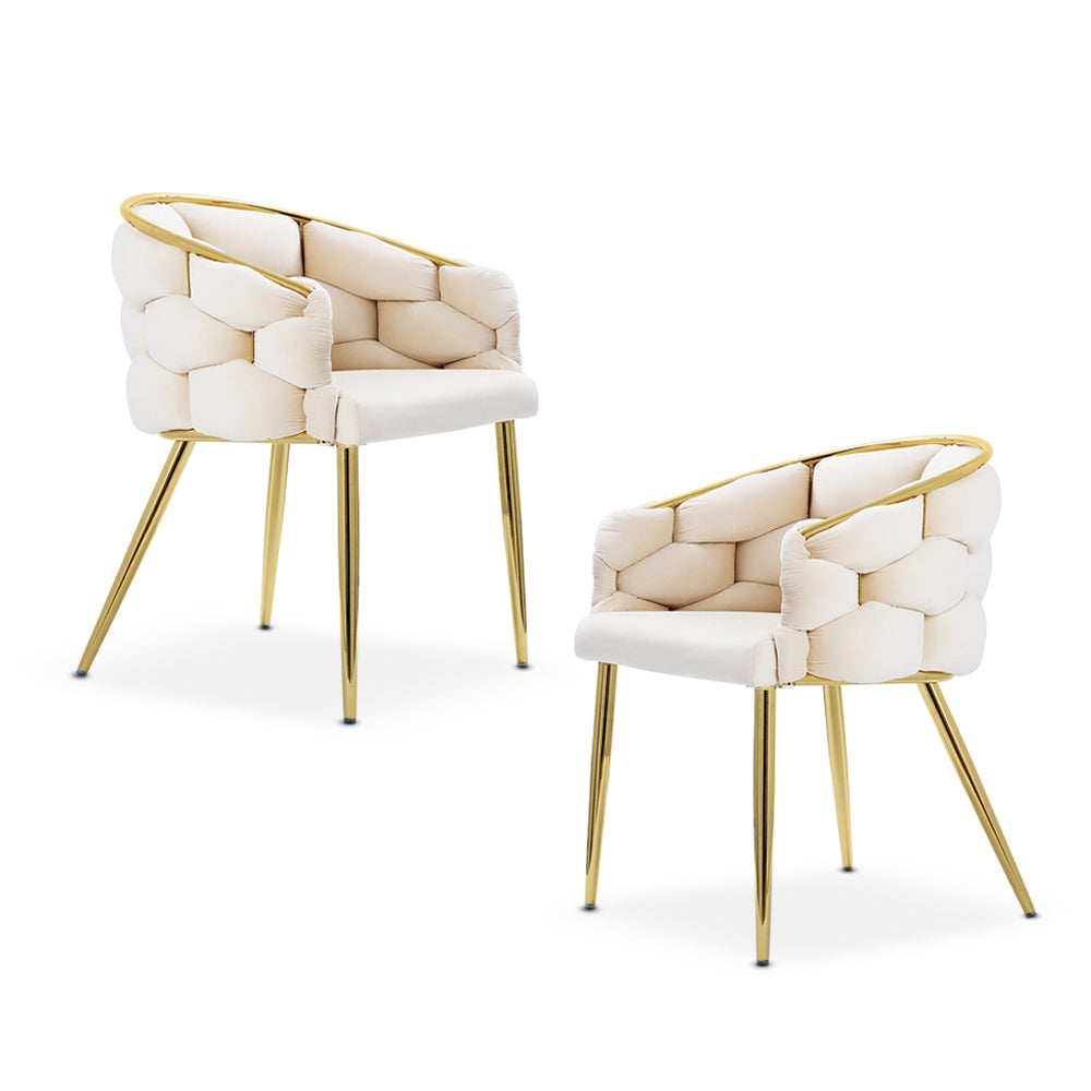 Shop Dining Chairs - Set of 2 Sortino Cream – VANITY LIVING