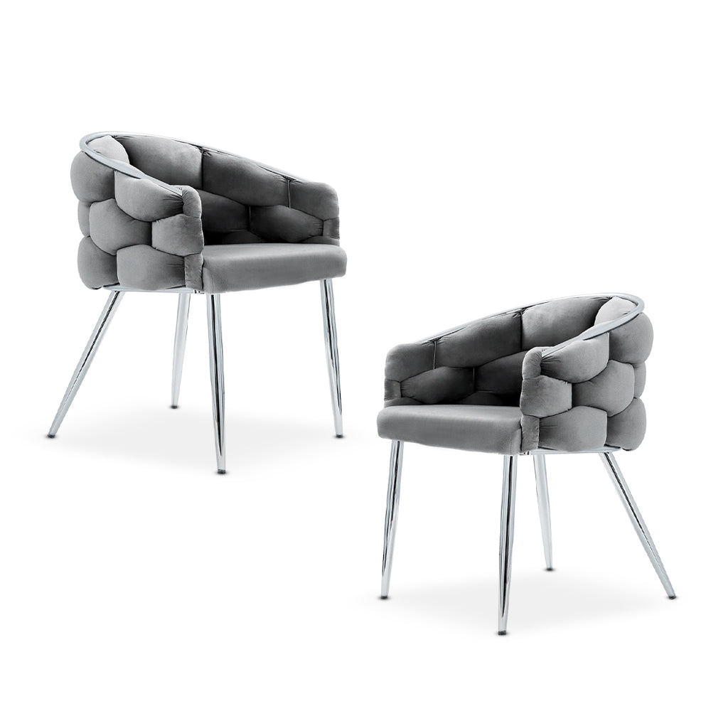 Buy Set of 2 Sortino Grey Dining Chairs – VANITY LIVING