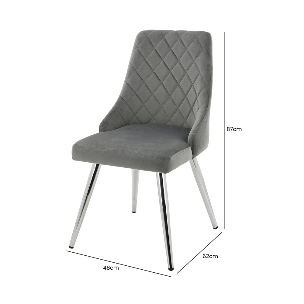 Milan Grey Dining Chair – VANITY LIVING